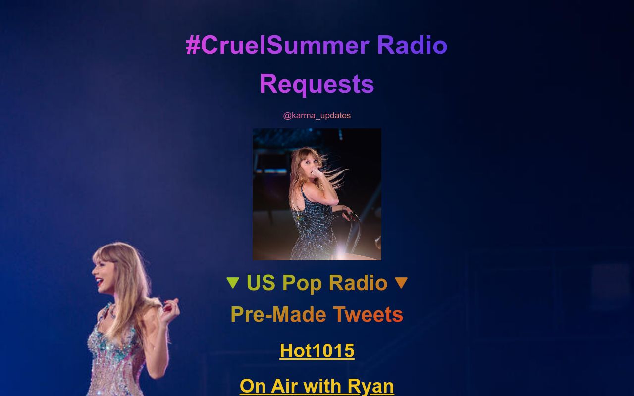 Cruel Summer Radio Request